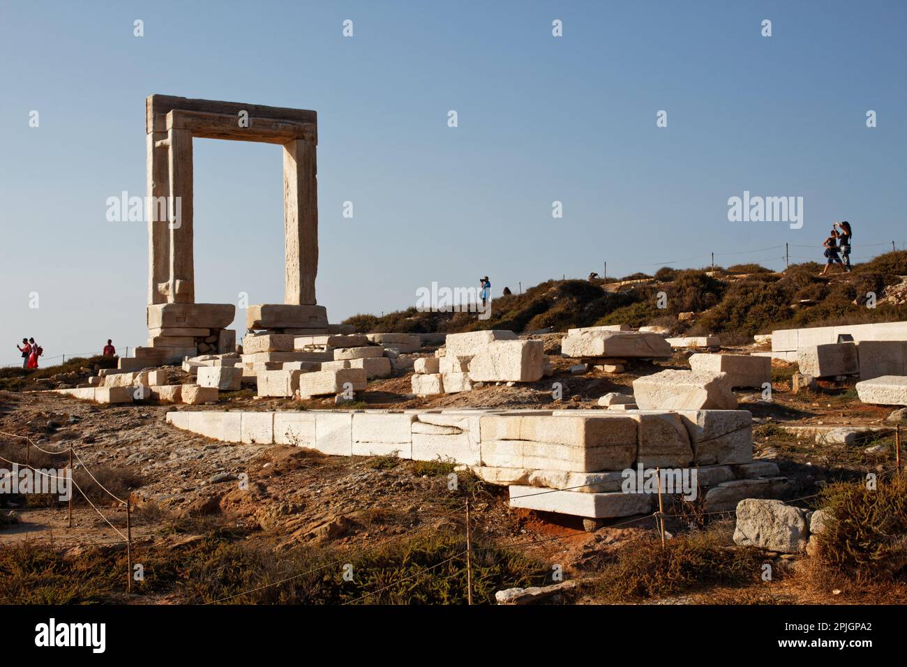 The Temple of Apollo (Portara) in Naxos, Greece Stock Photo - Alamy