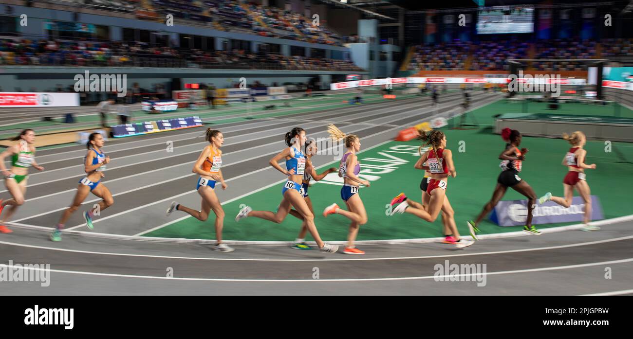Nadia Battocletti of Italy competing in the women’s 3000m heats at the ...
