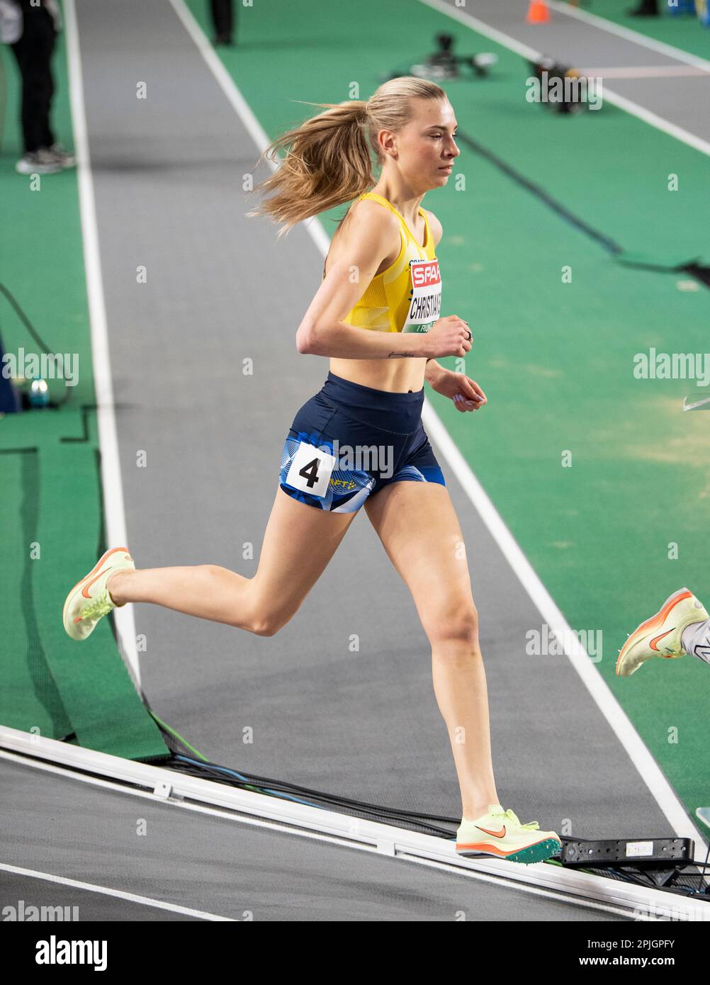 Sara Christiansson of Sweden competing in the women’s 3000m heats at ...