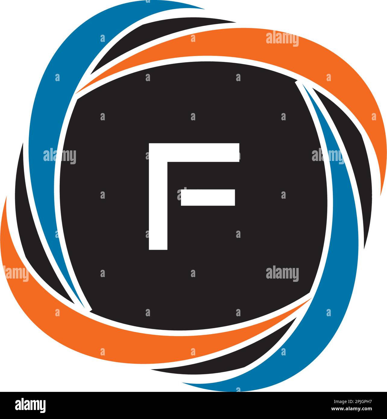 Negative space f logo Stock Vector Images - Alamy