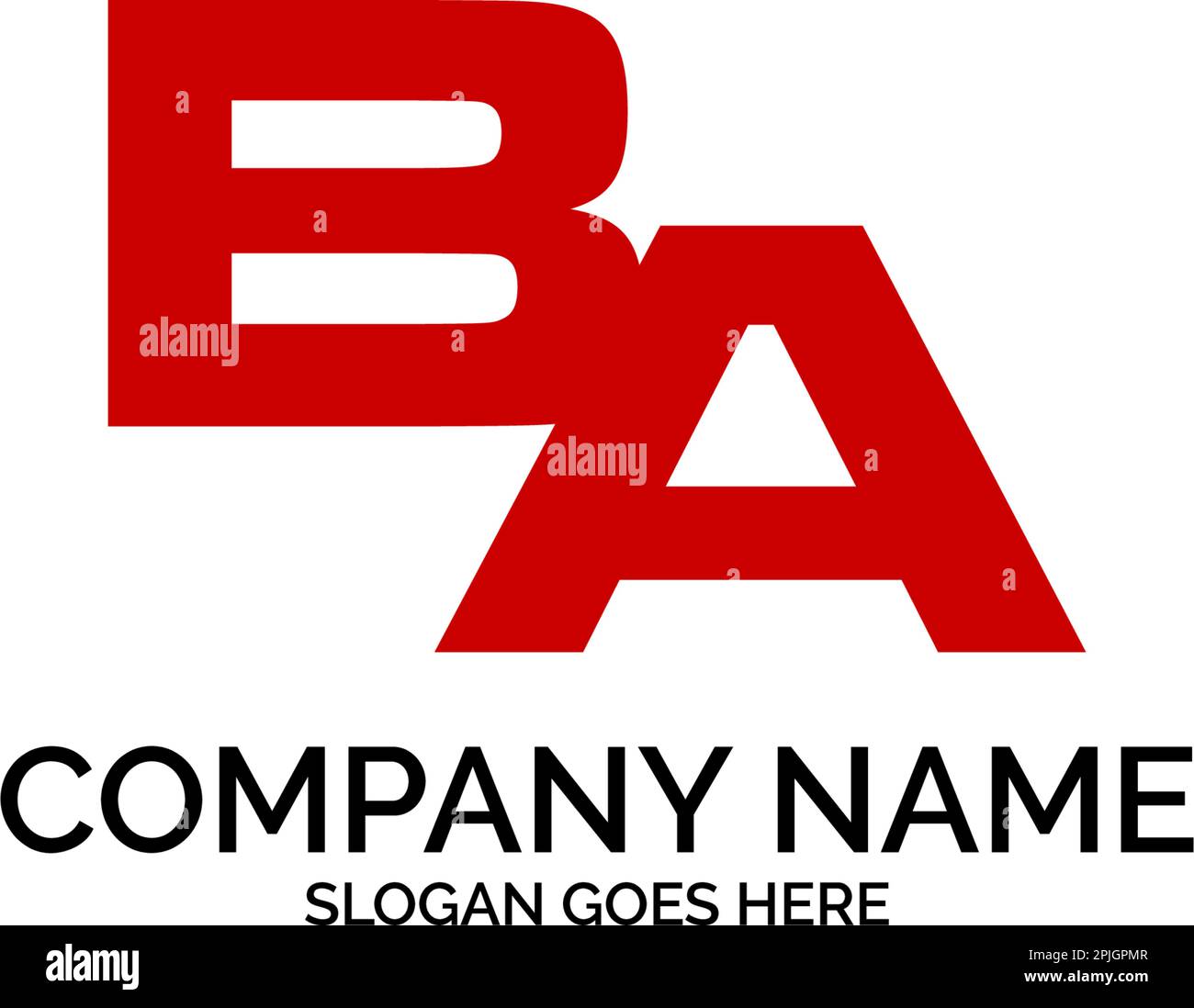 Initial Letter BA Logo Template Design Stock Vector Image & Art - Alamy