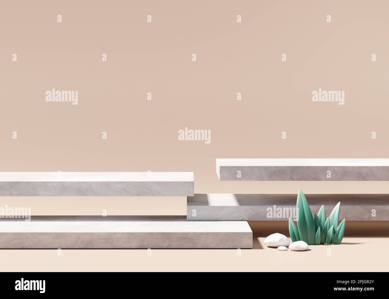 Block stage podium mock up product display showcase scene 3d rendering ...