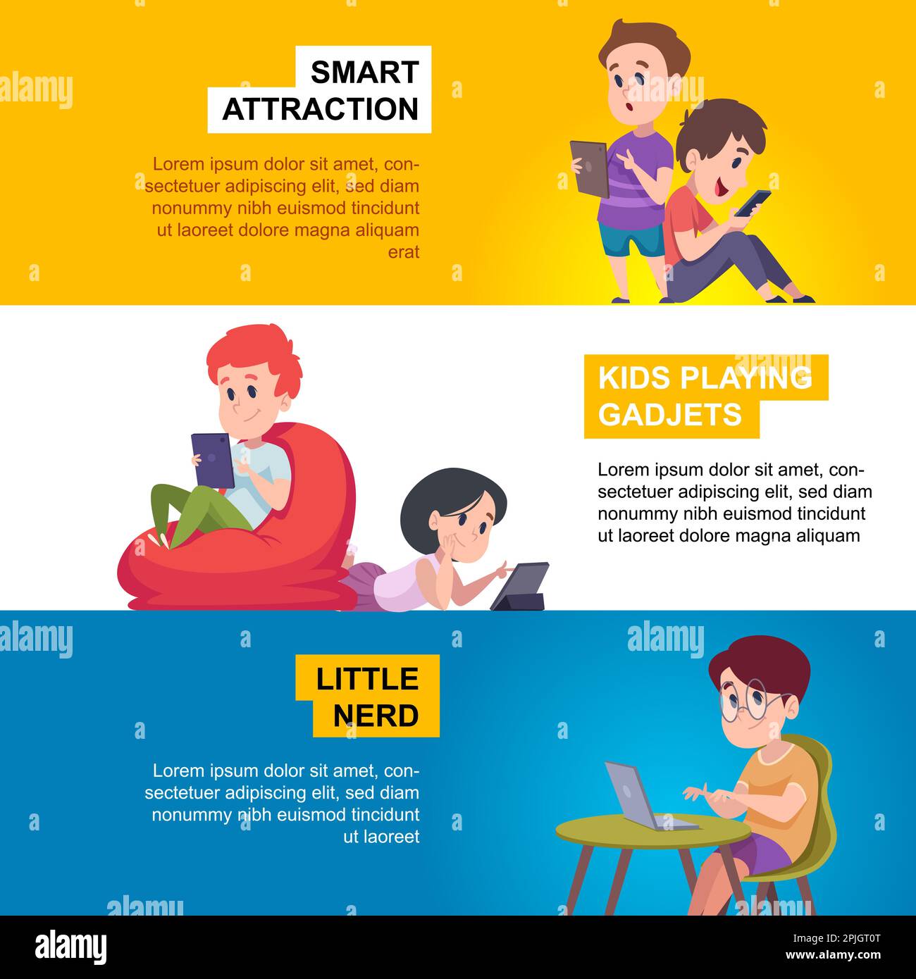 Kids with gadgets. little children holding and playing with smartphones ...