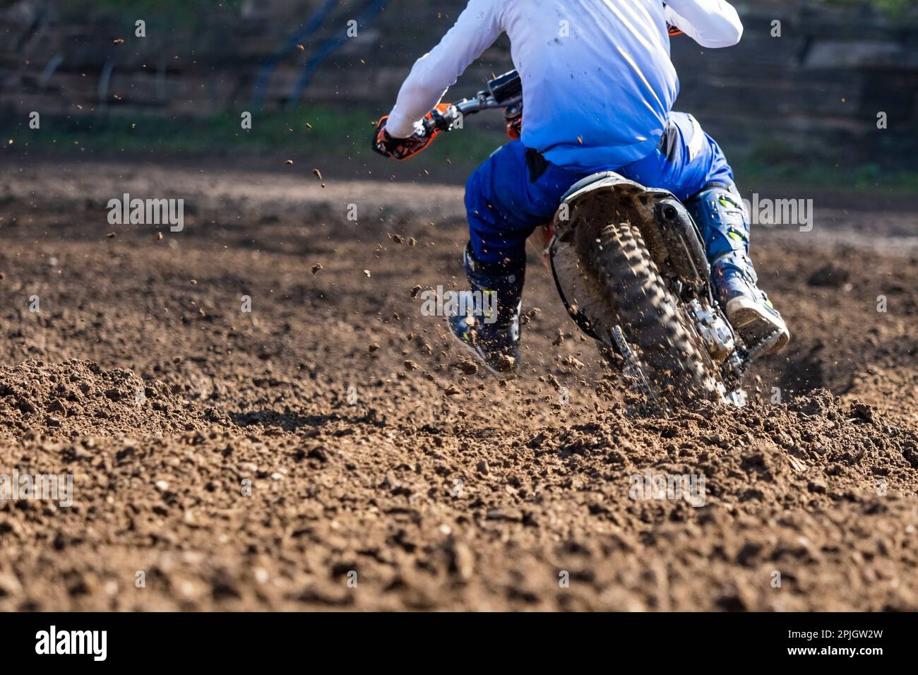 Motocross scene on a race Stock Photo - Alamy