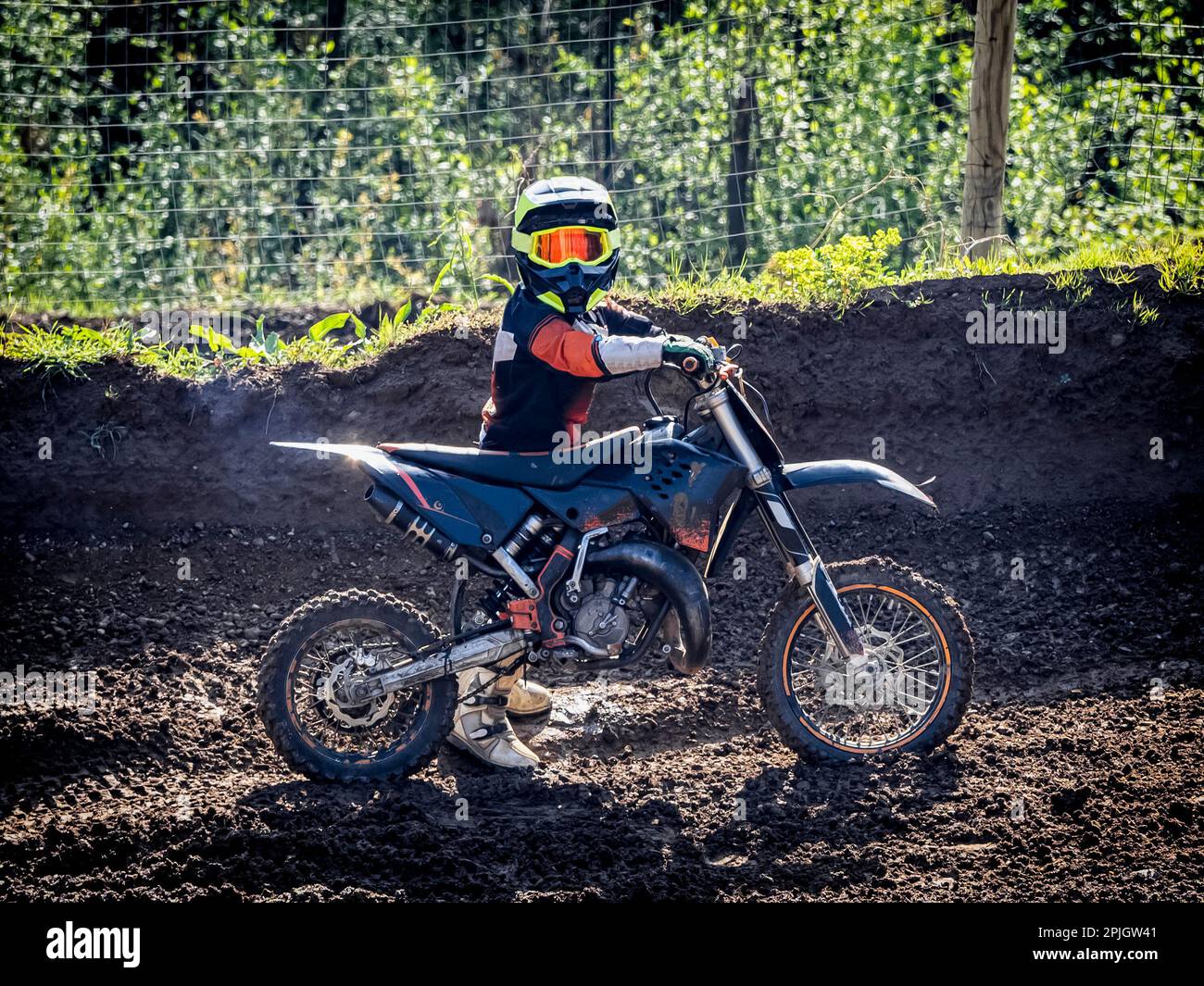 Motocross scene on a race Stock Photo - Alamy