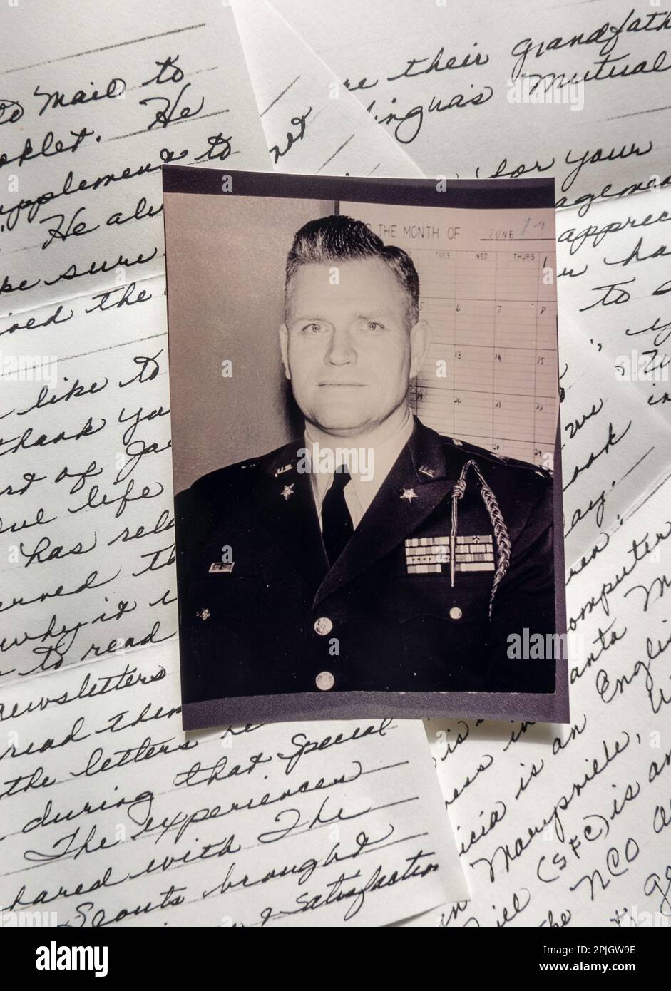1960 to hand written letter and photo of a career Army officer, still ...