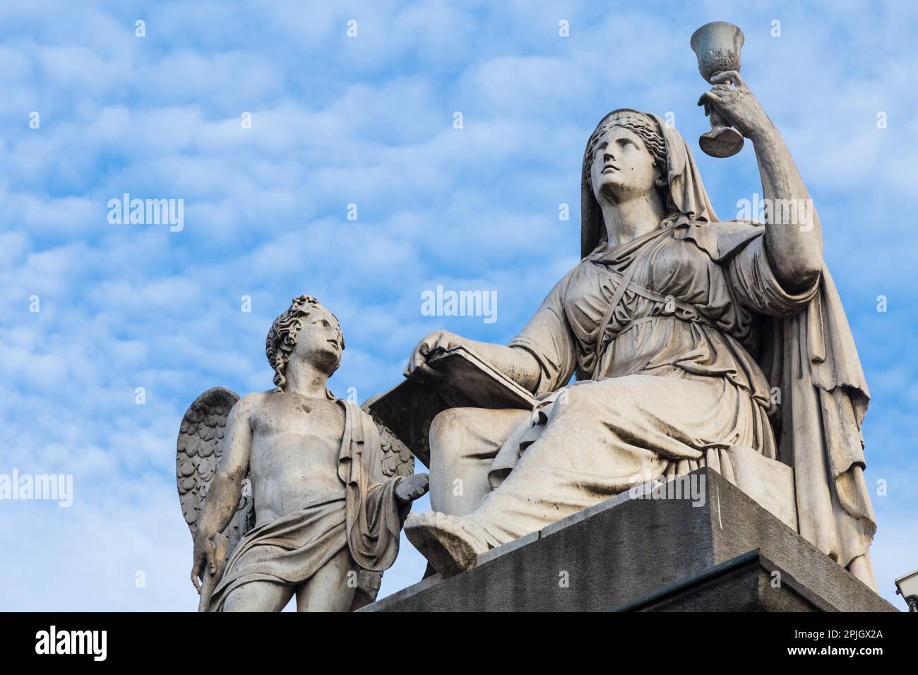 Faith Statue with the Holy Graal - located in front of Gran Madre ...