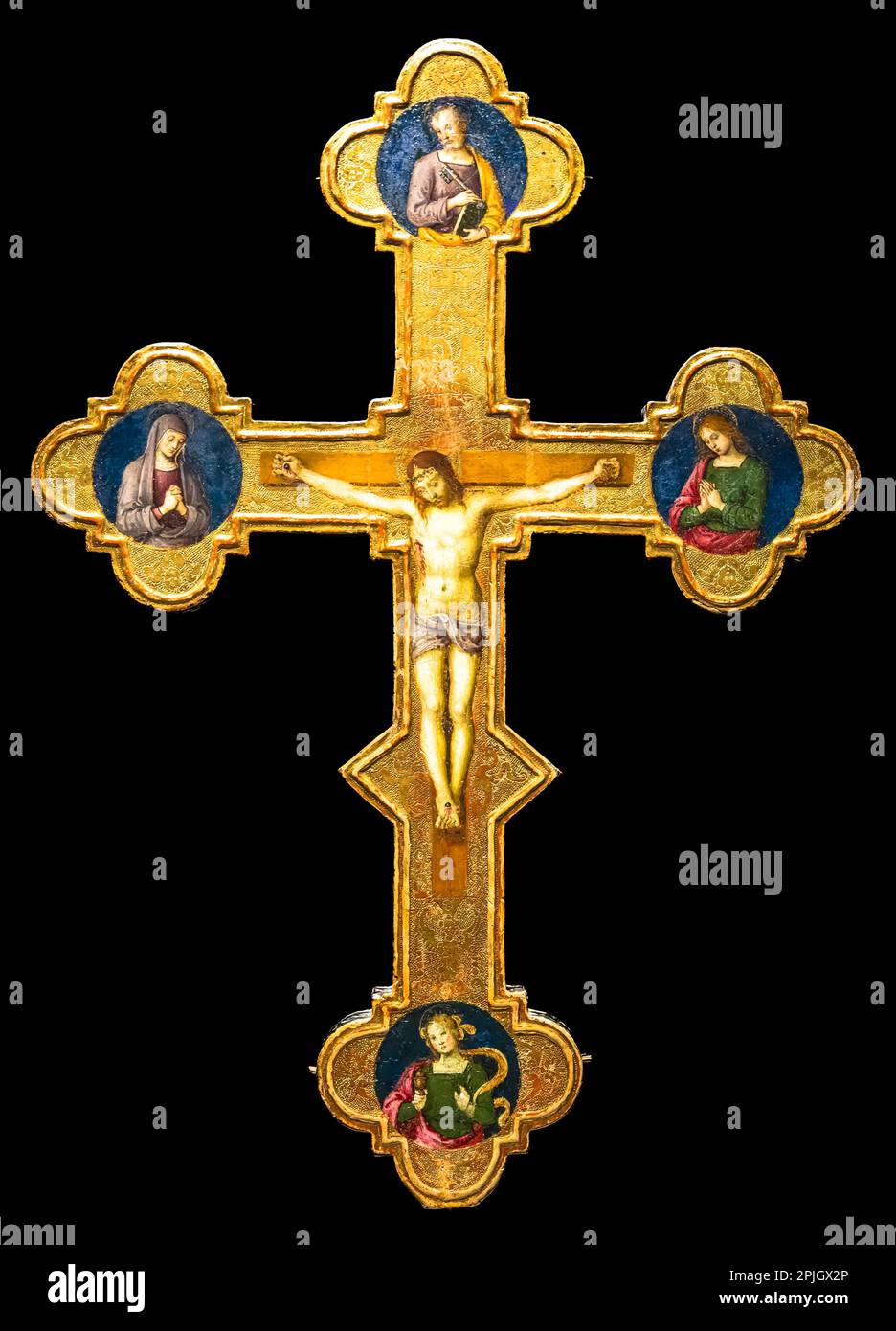 Antique crucifix made of gold - Roman Catholic Church, Jesus Christ ...