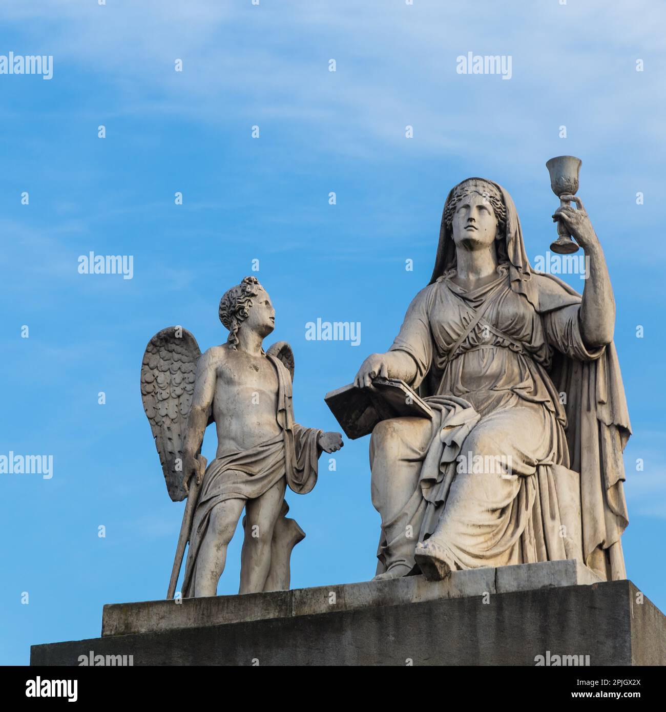 Faith Statue with the Holy Graal - located in front of Gran Madre ...