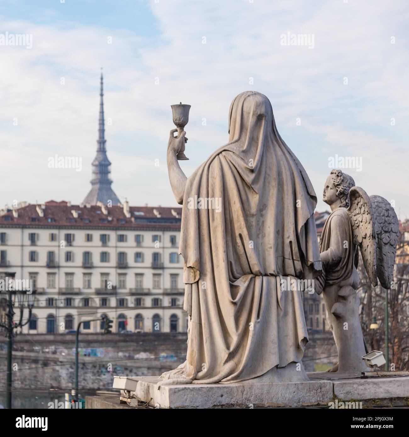 Faith Statue with the Holy Graal - located in front of Gran Madre ...