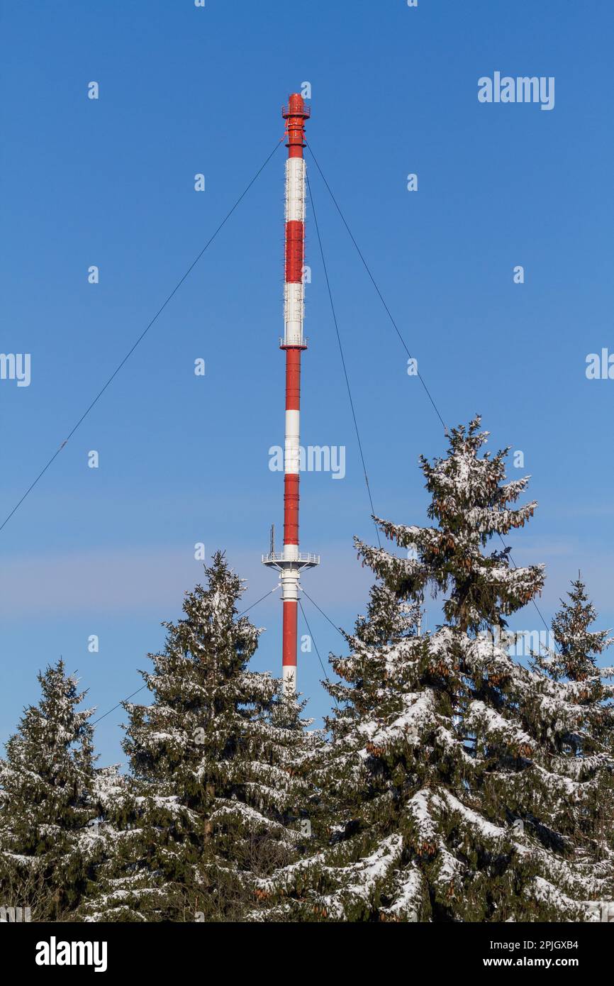 Torfhaus transmission mast Stock Photo - Alamy