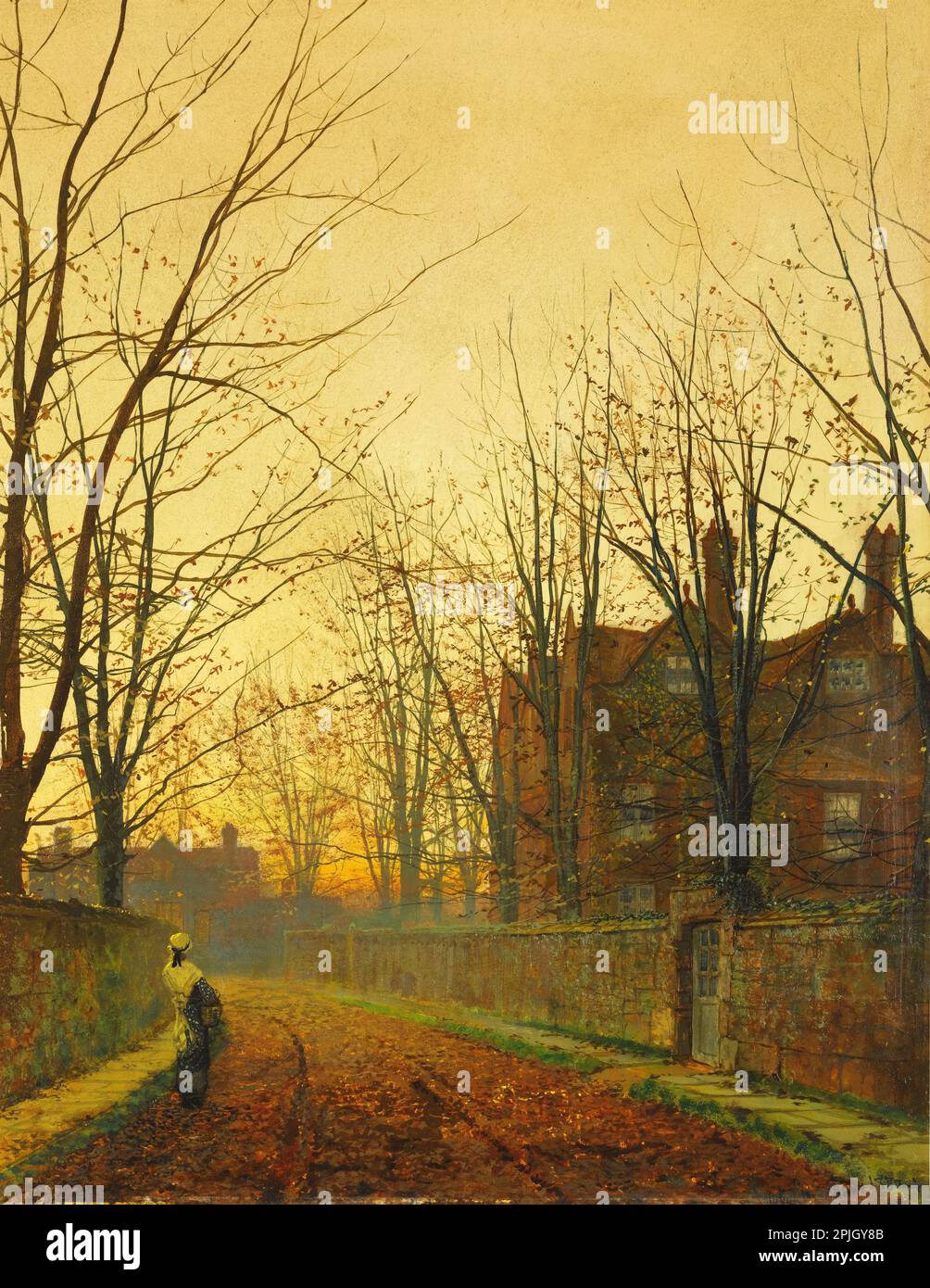 Late October. John Atkinson Grimshaw. 1882 Stock Photo - Alamy