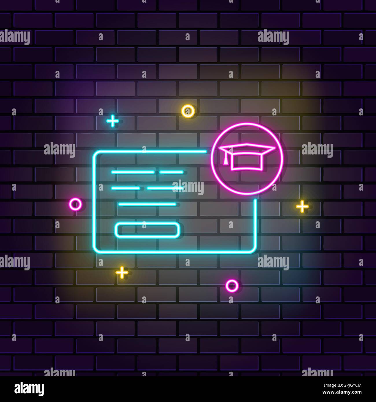 School glowing neon sign hi-res stock photography and images - Alamy