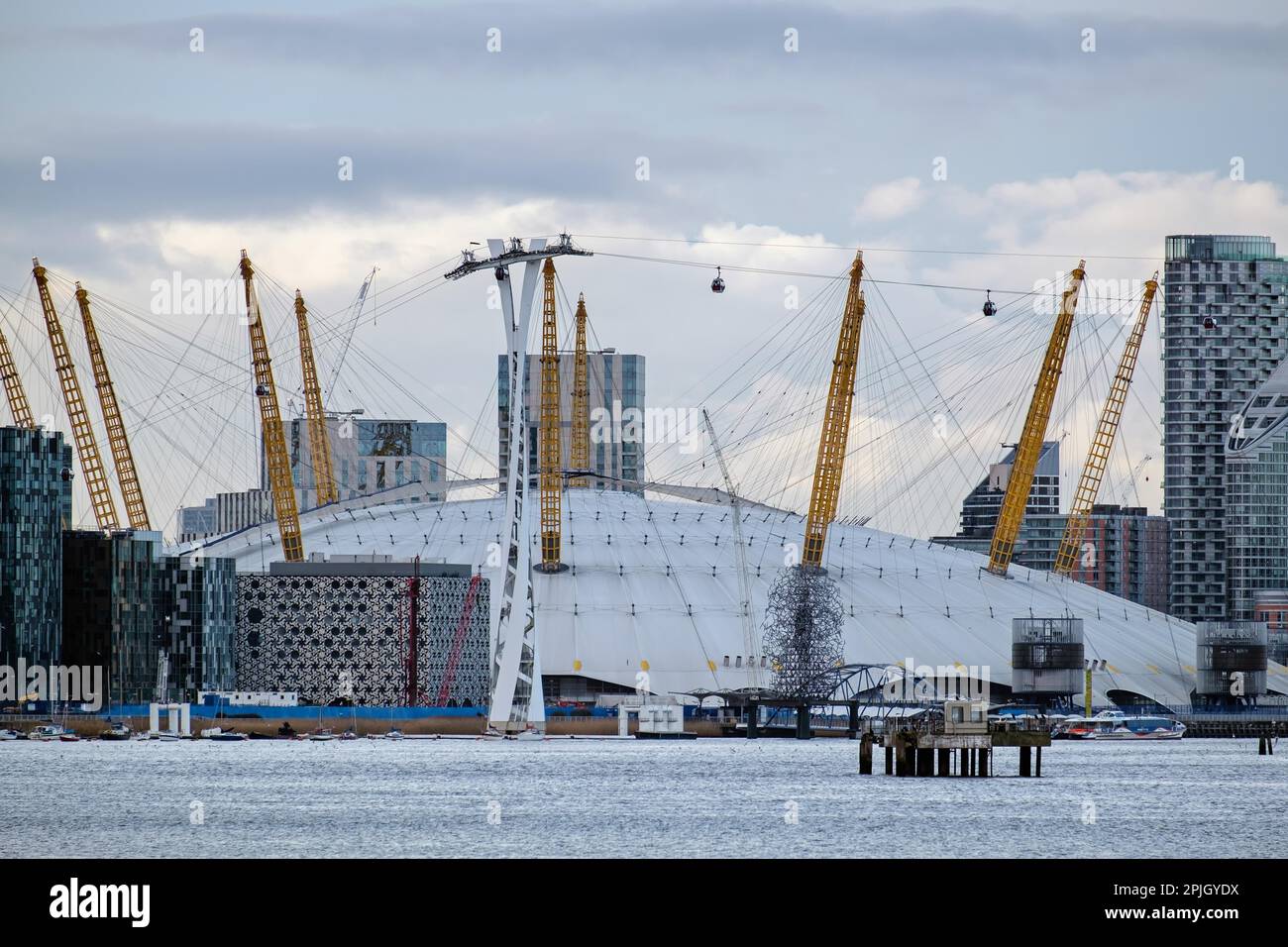 View of the O2 building along the River Thames Stock Photo - Alamy