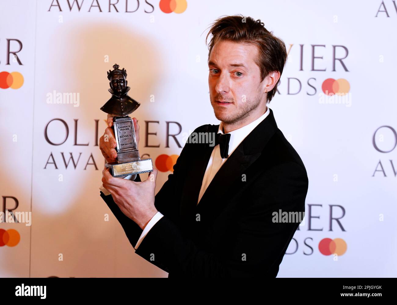 Arthur Darvill in the press room after winning the Best Actor in a ...