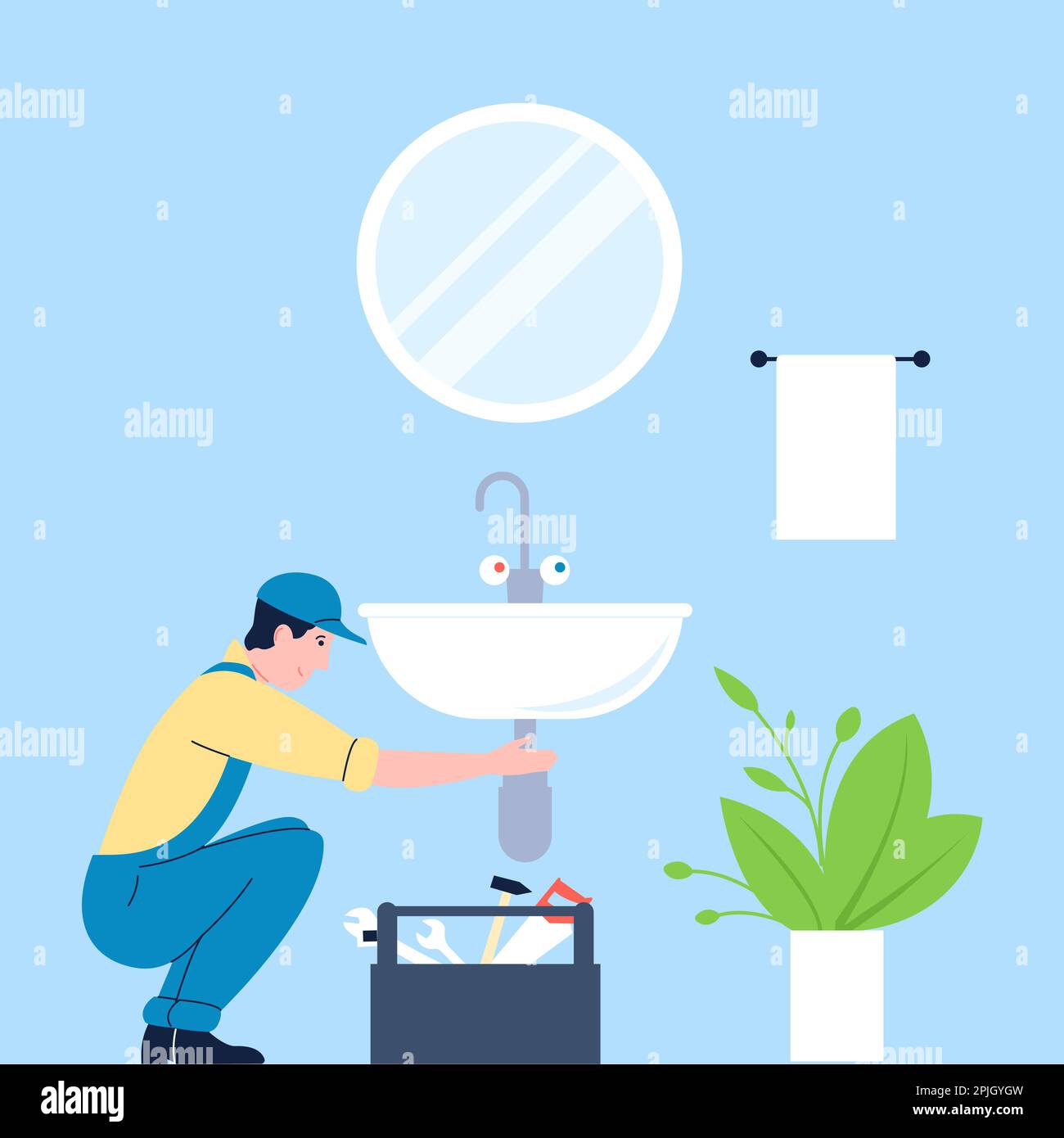 Broken pipes Stock Vector Images - Alamy