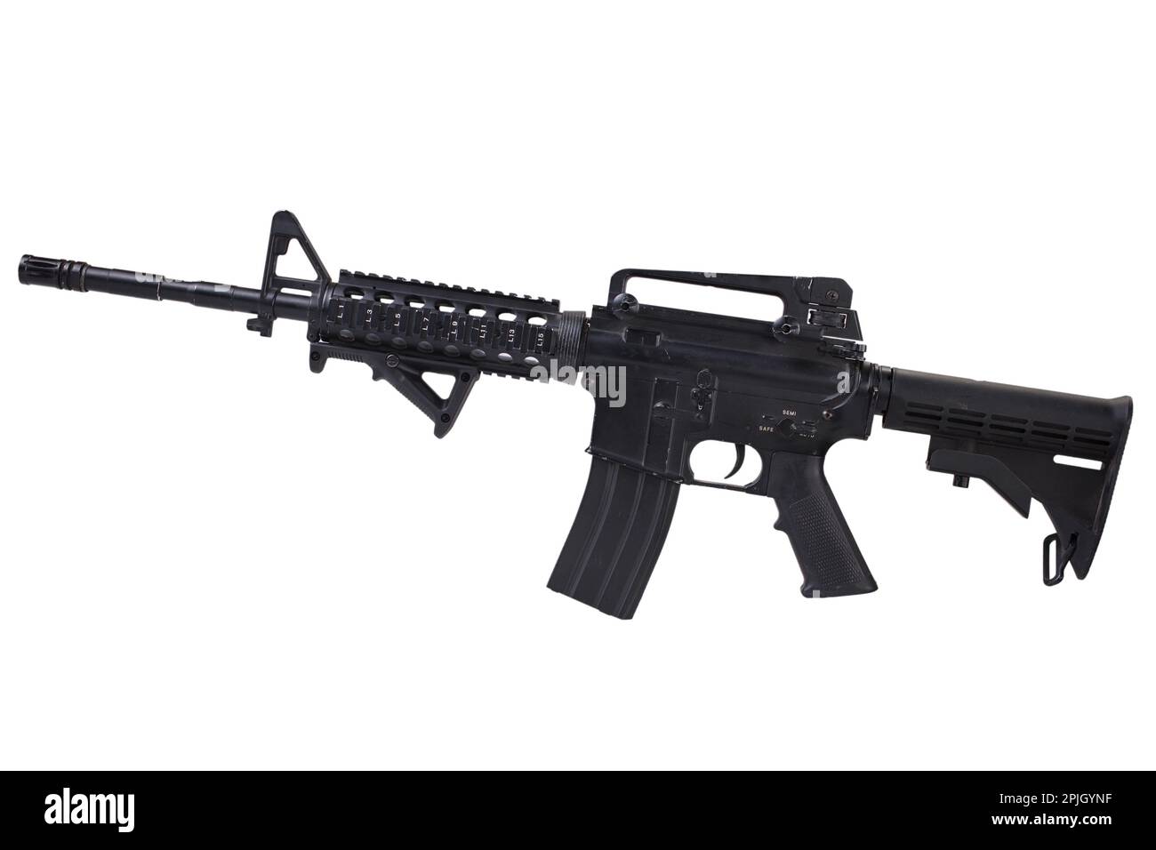 M4 assault rifle isolated on a white background Stock Photo - Alamy