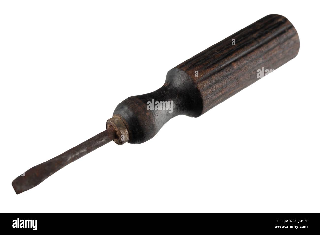 Old vintage retro rusty screwdriver isolated on white background Stock ...
