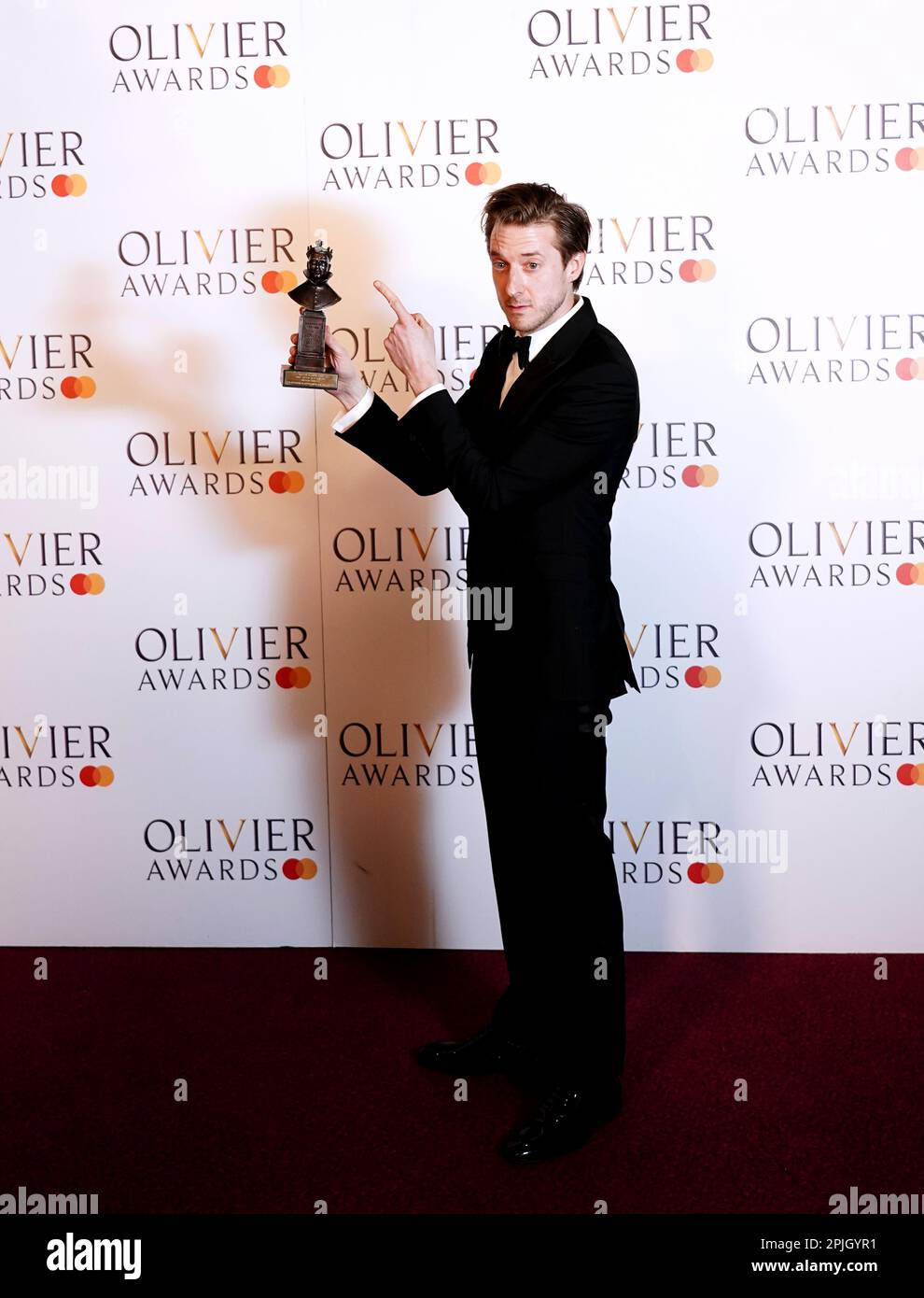 Arthur Darvill in the press room after winning the Best Actor in a ...