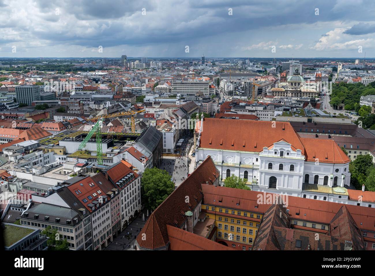 City view over Munich, city centre, Munich, Bavaria, Germany Stock ...