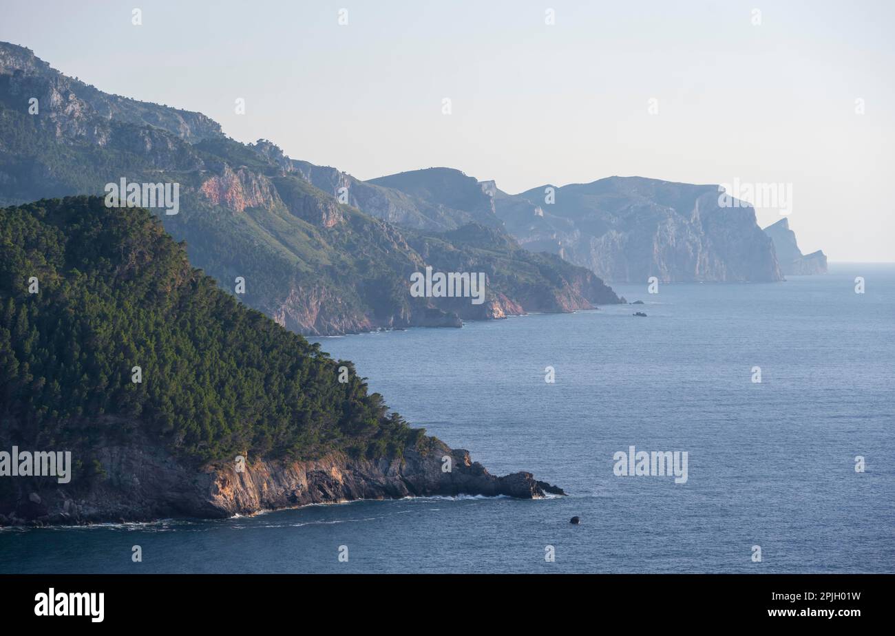 View over the cliffs and the sea, Majorca, Spain Stock Photo - Alamy