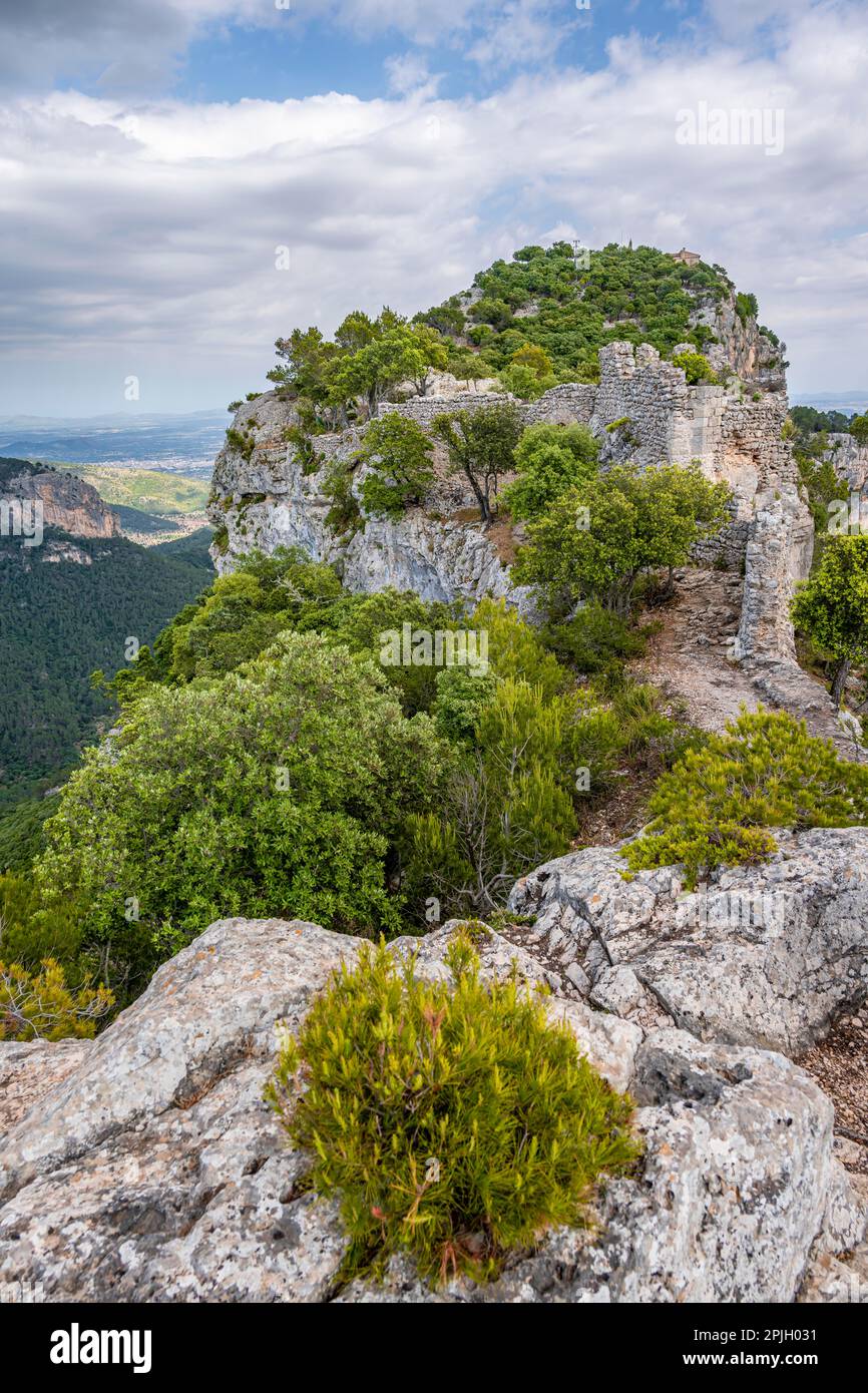 Castell d Alaro Castle, Puig dalaro, Majorca, Spain Stock Photo - Alamy