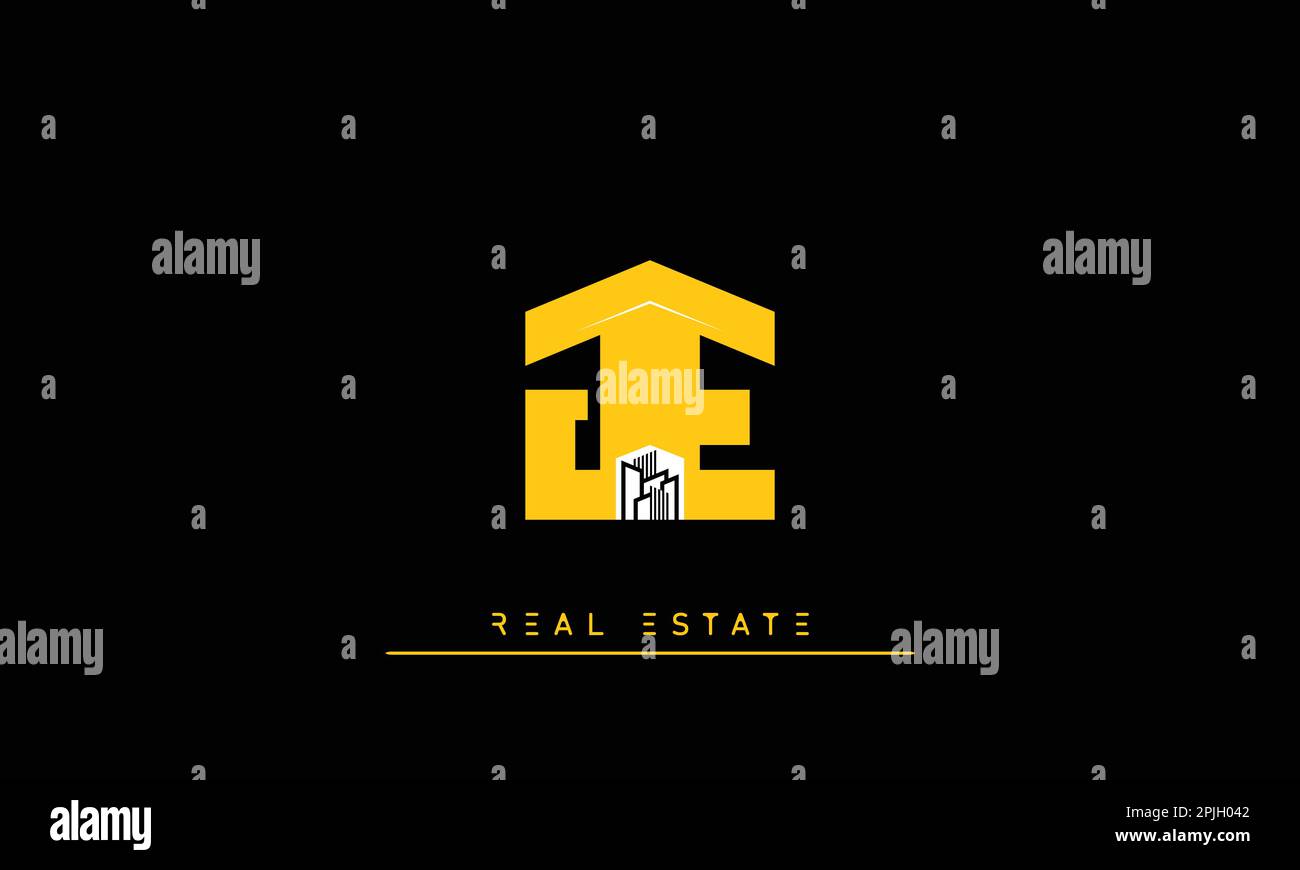 Real Estate letters Initials Monogram logo JE , EJ Stock Vector Image ...