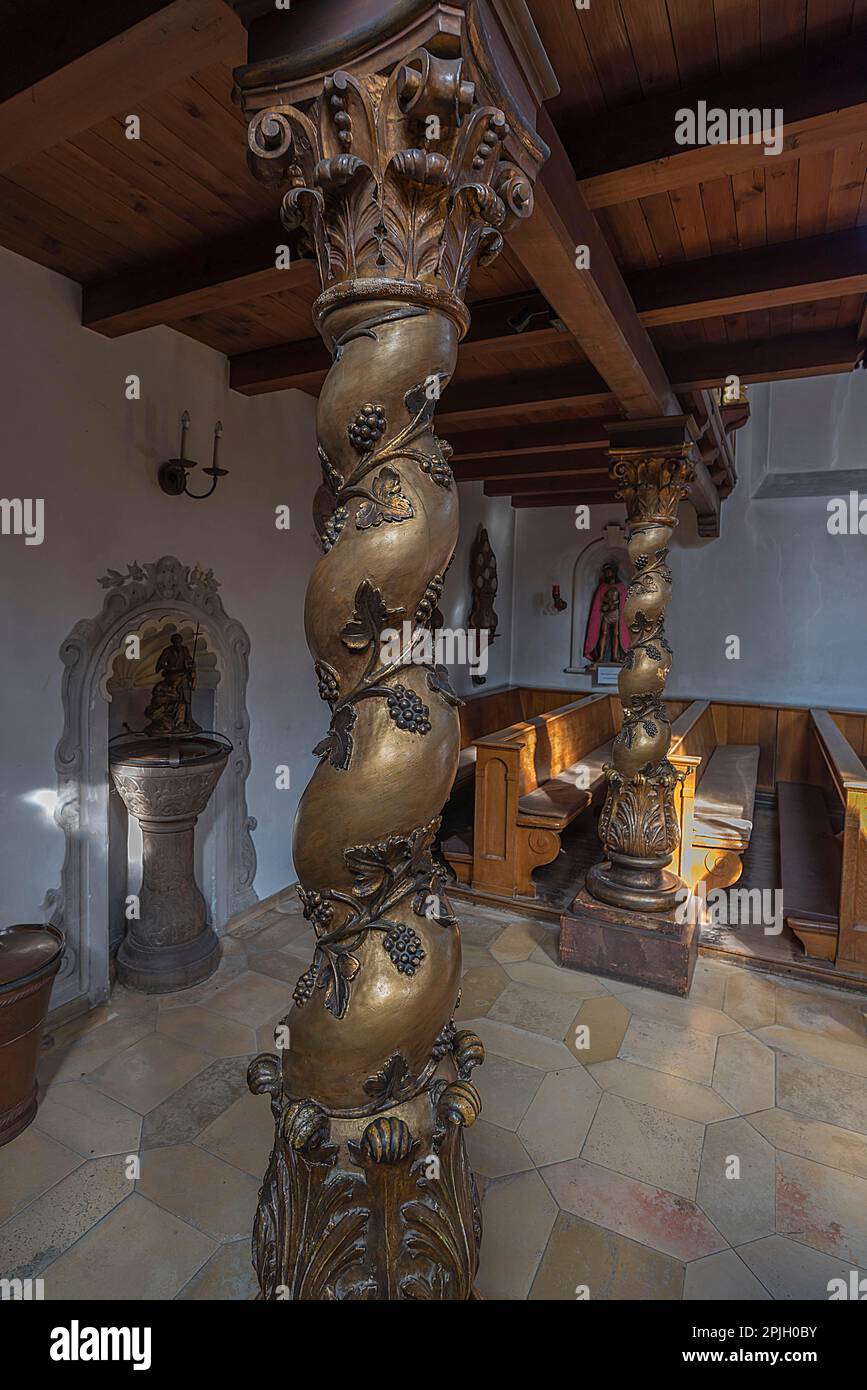Decorative columns in St Marks Church, Fugger settlement since the 16th ...