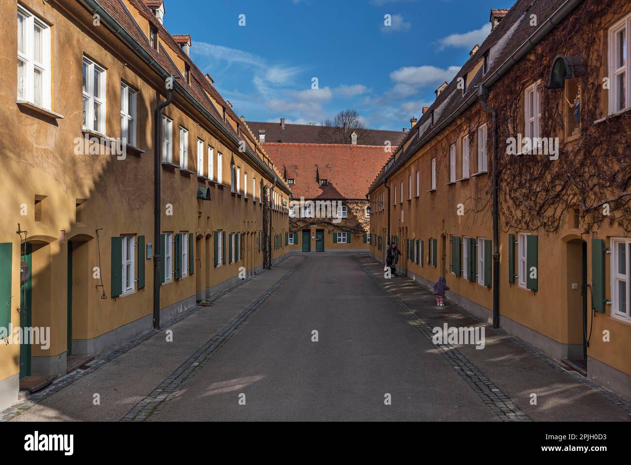 residential houses in the Jakob Fugger Settlement, oldest social ...