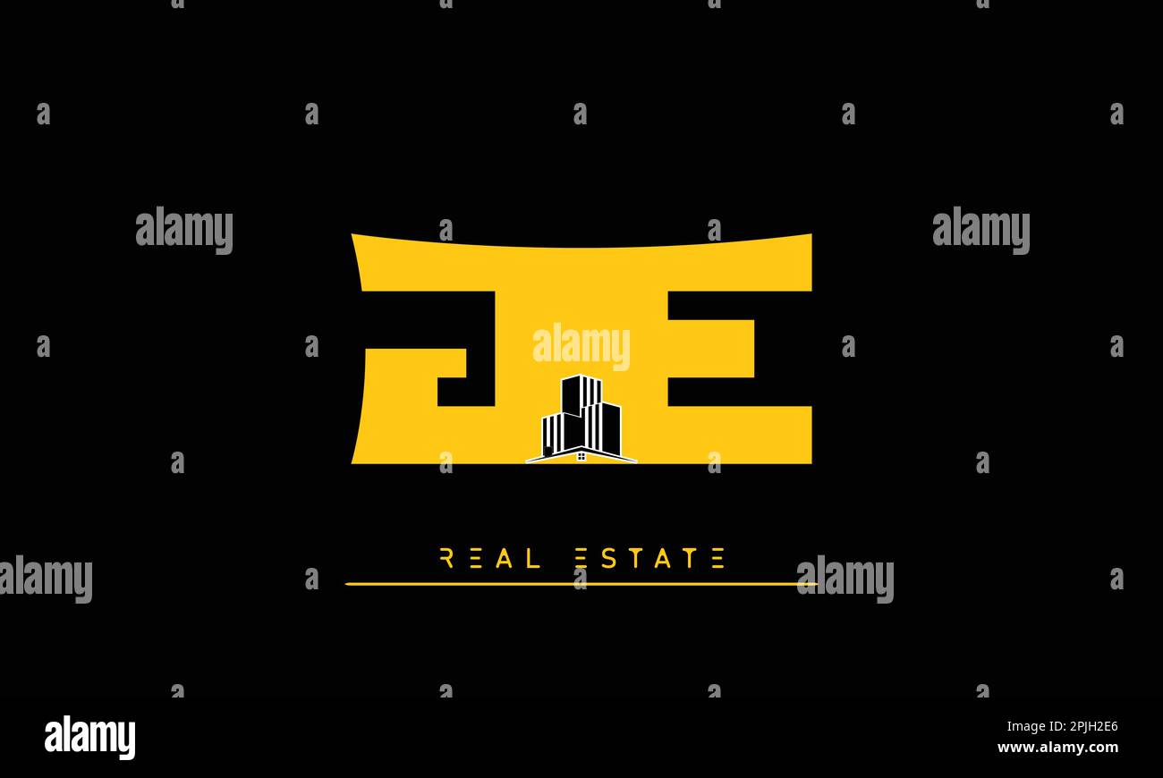 Real Estate letters Initials Monogram logo JE , EJ Stock Vector Image ...