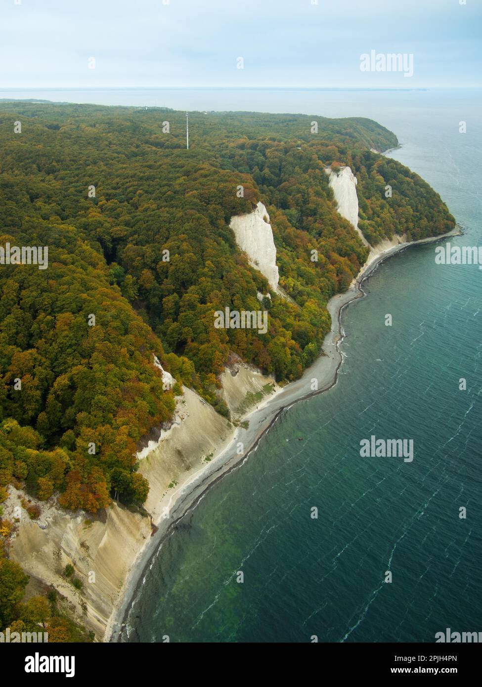 Chalk cliffs, Ruegen Island, Mecklenburg-Western Pomerania, Germany ...