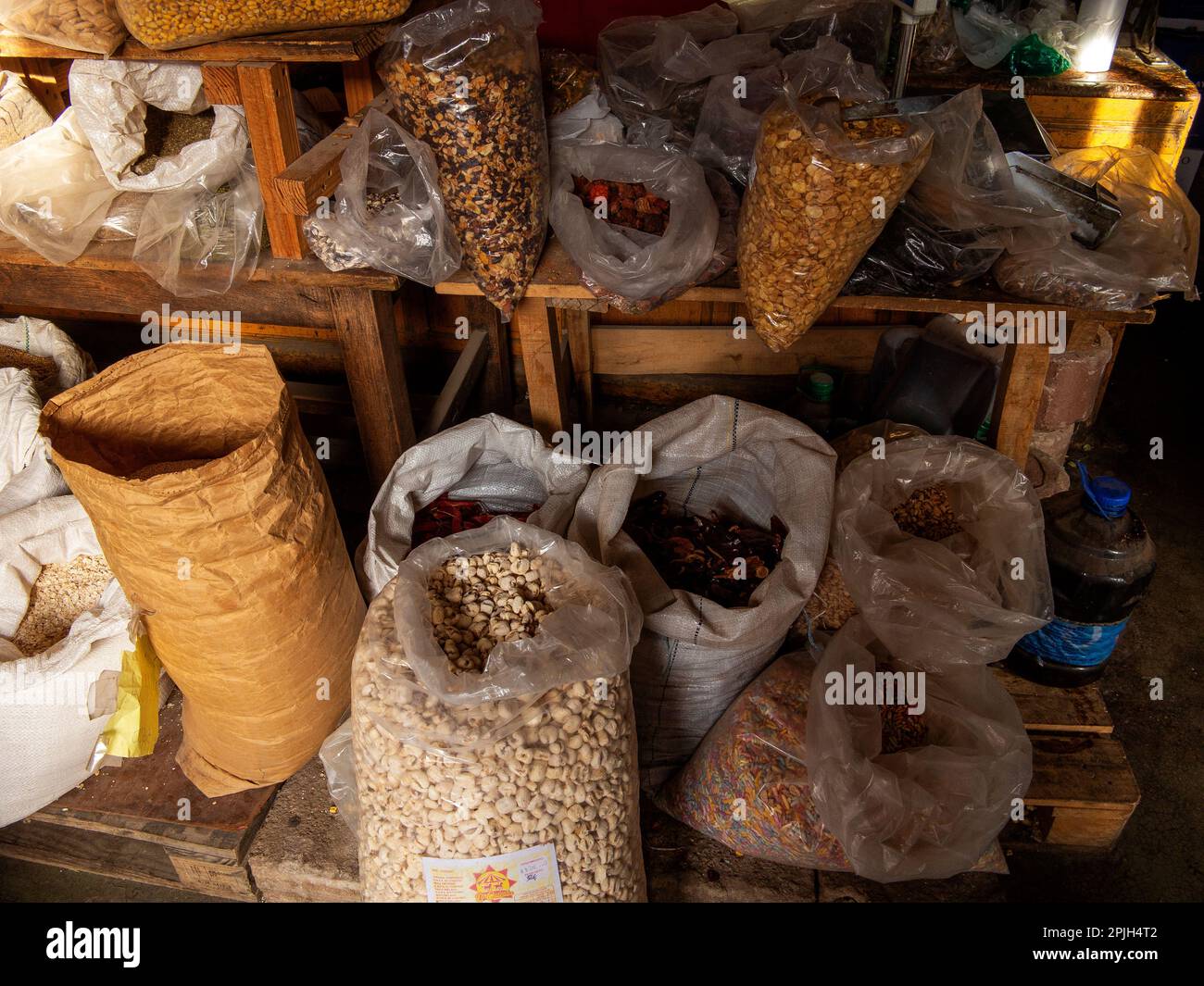 Old style shop selling grains and dried fruits, Cafayate town, Salta ...