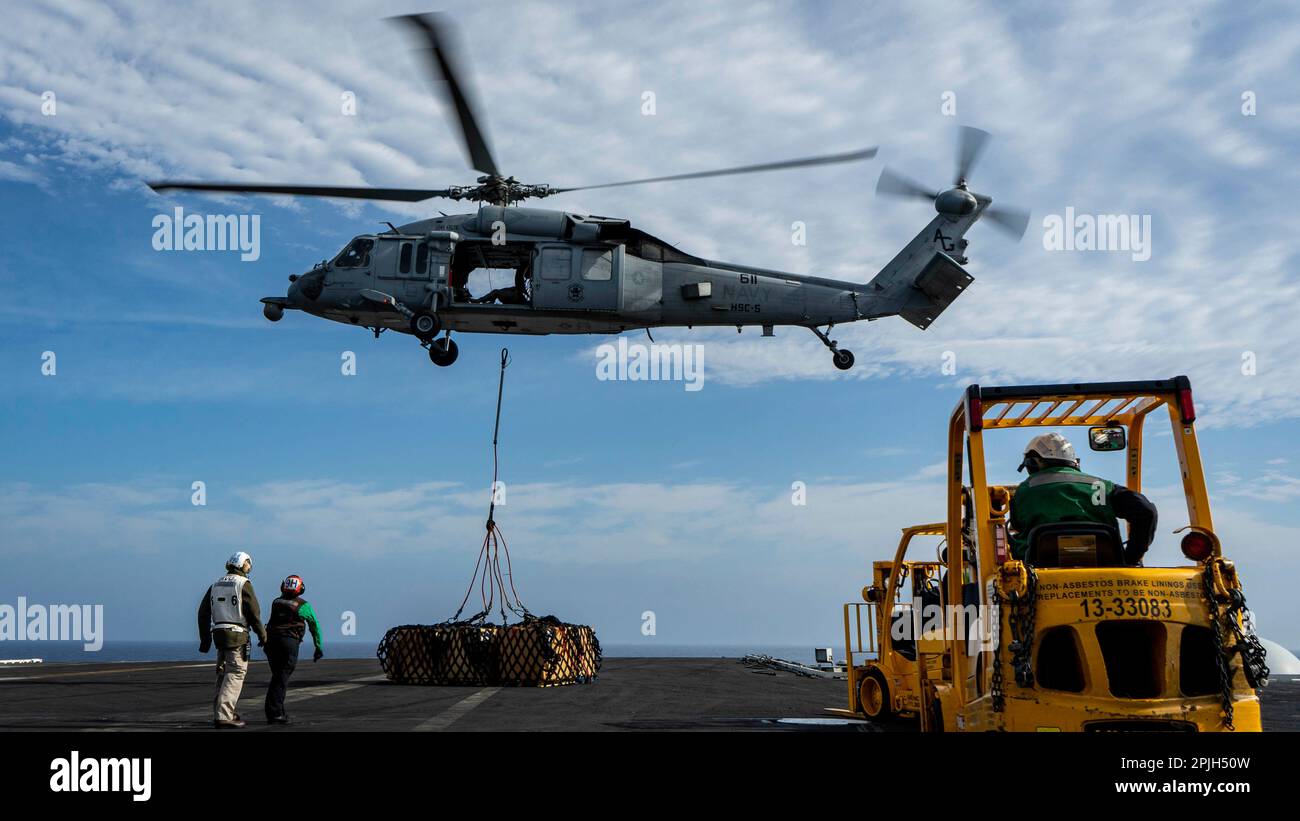 230401-N-EL850-1099 IONIAN SEA (April 1, 2023) An MH-60S Nighthawk ...