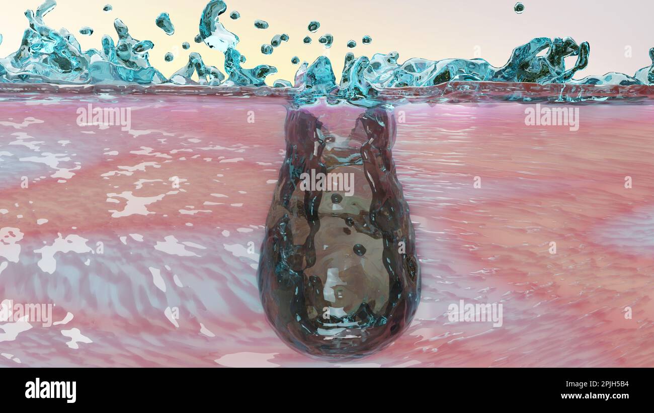 3d Illustration of Skin Layer Water Cleaning ,Cleansing foam Cream ...