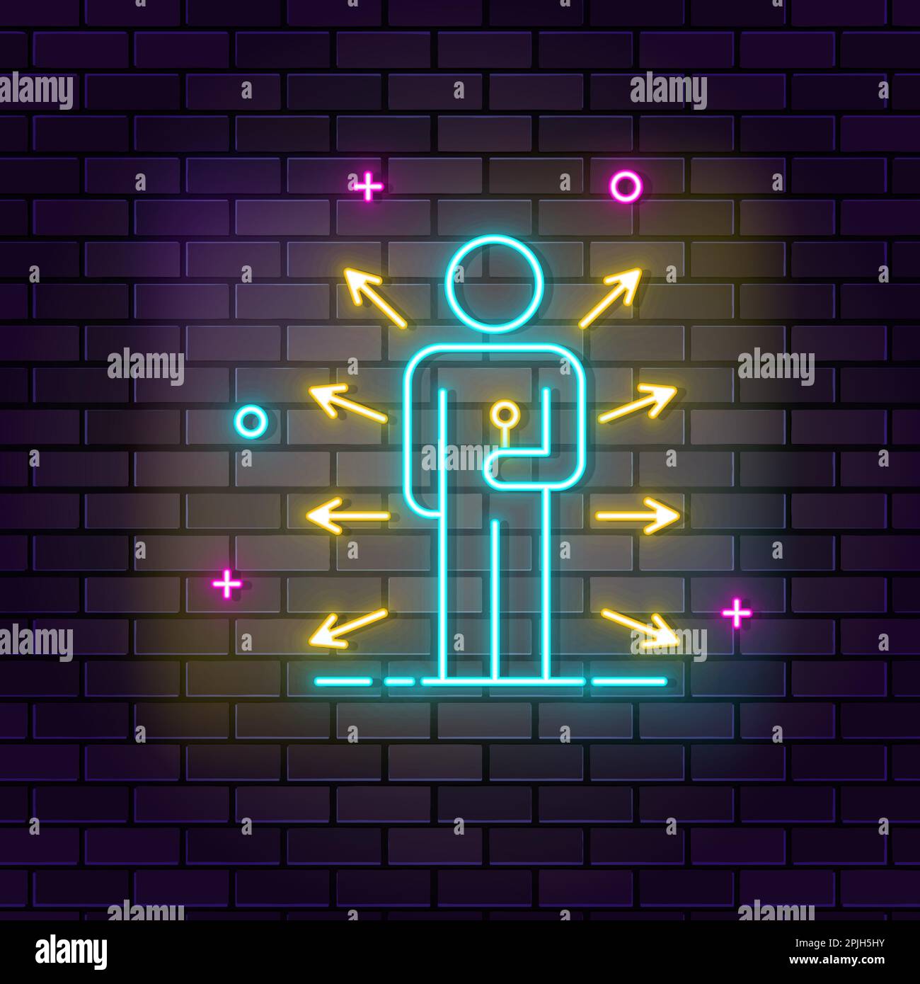 Neon icon microphone on Stock Vector Images - Alamy