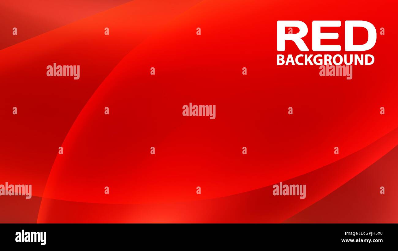 Abstract saturated bright red background with rounded shapes. Vector ...