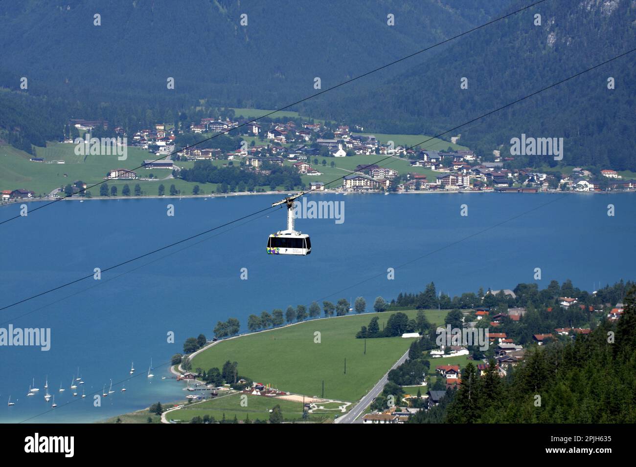 Rofan cable car, Achensee, Austria Stock Photo - Alamy