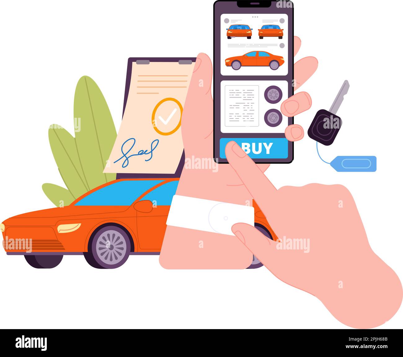 Online car dealer Stock Vector Images - Alamy