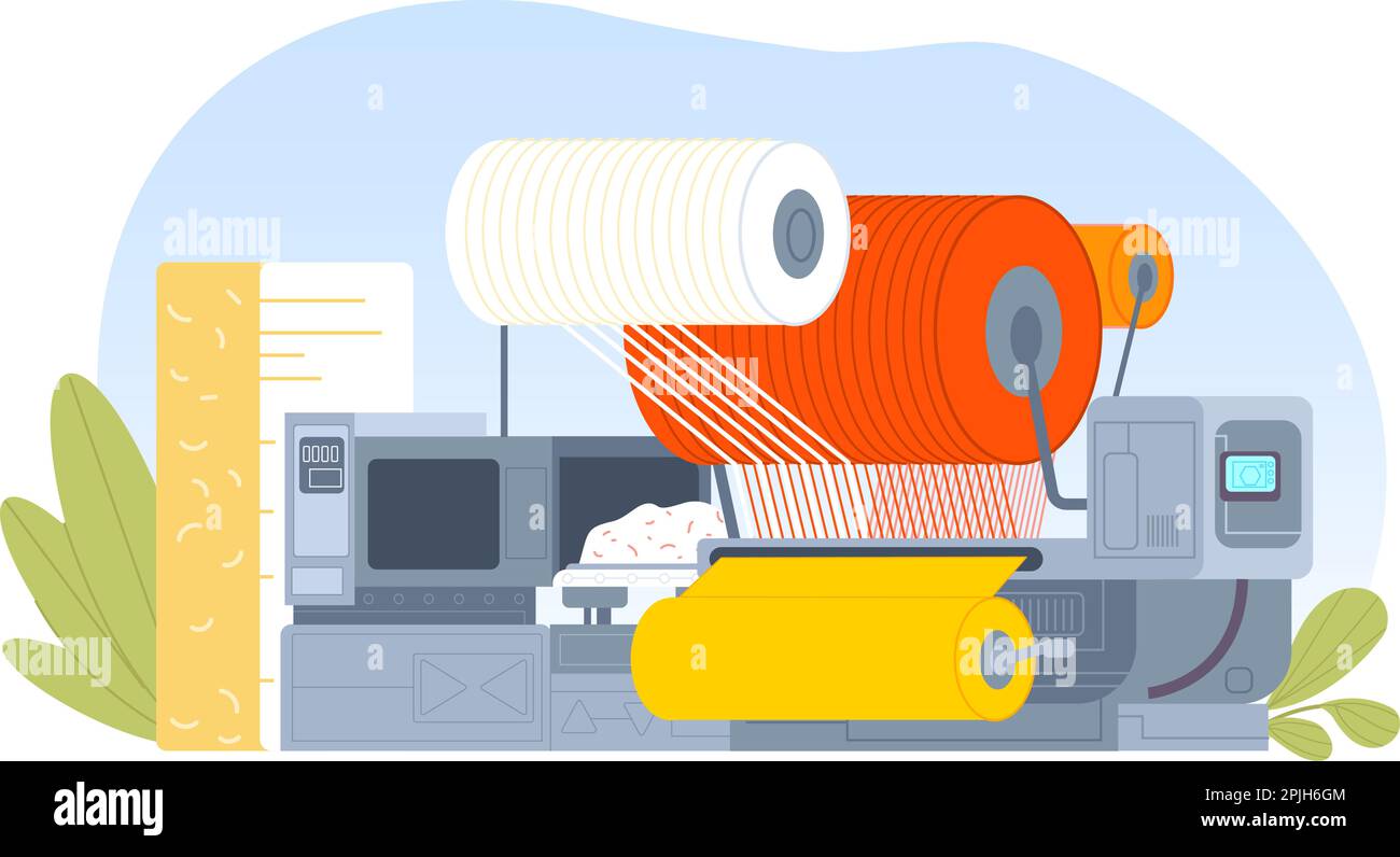 Textile weaving machine Stock Vector Images - Alamy