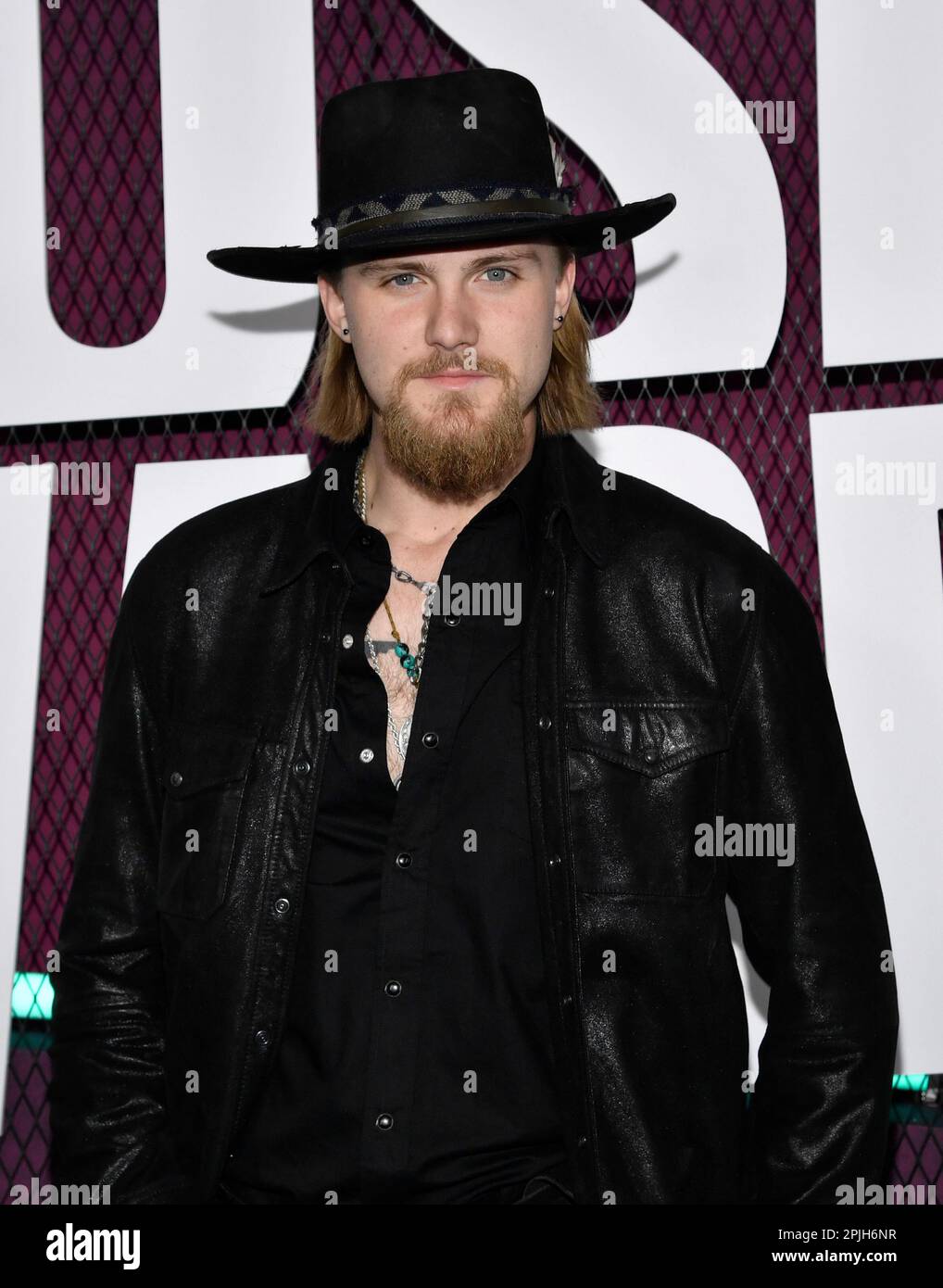 Jackson Dean arrives at the CMT Music Awards on Sunday, April 2, 2023 ...