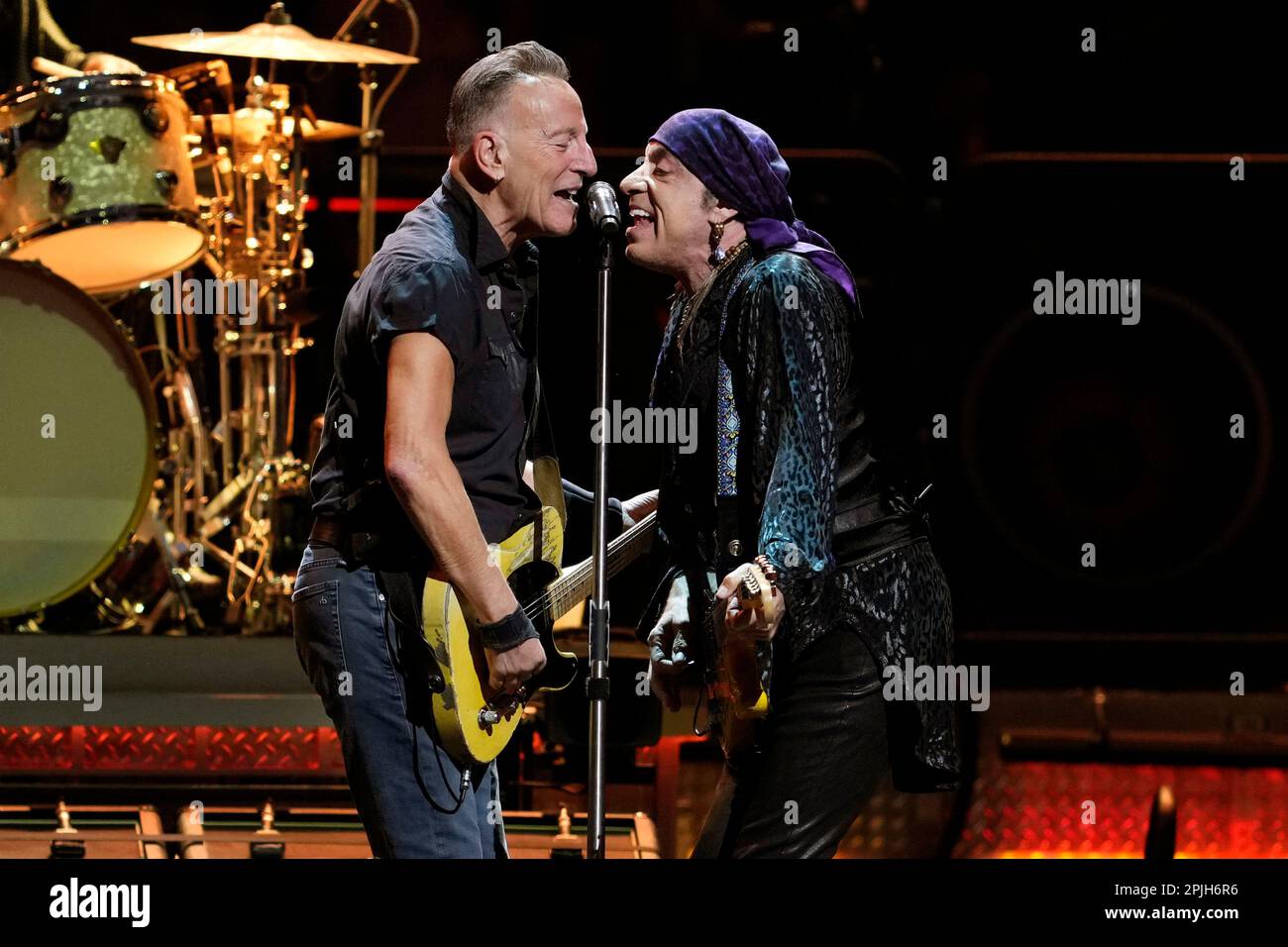 Bruce Springsteen, left, and the E Street Band member Steven Van Zandt ...