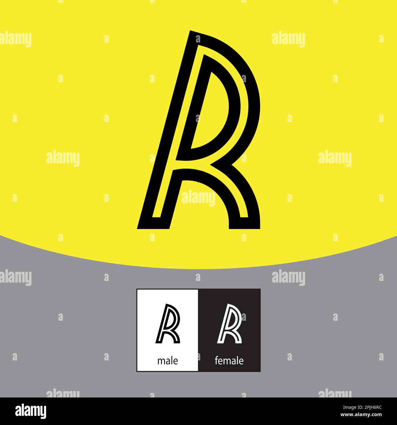 R Letter Logo. Black Color. - Vector Stock Vector Image & Art - Alamy