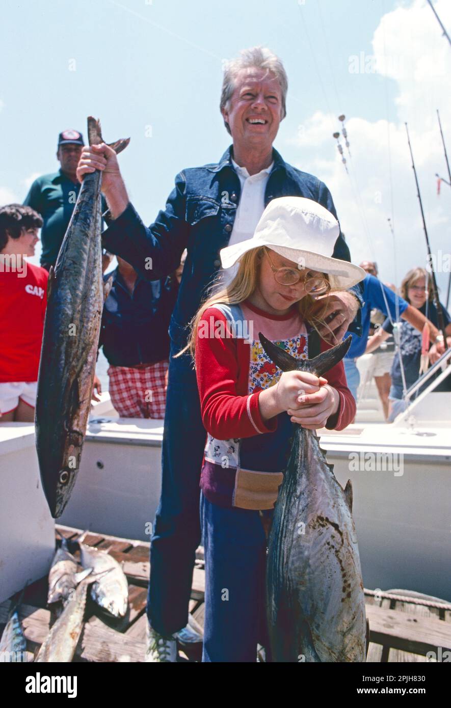President Jimmy Carter and daughter Amy return from a salt water ...