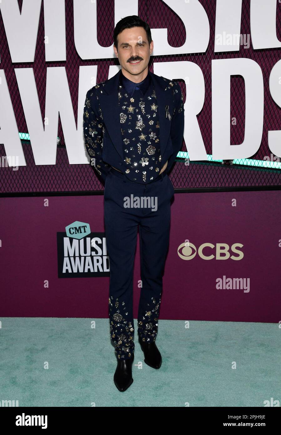 Cody Belew arrives at the CMT Music Awards on Sunday, April 2, 2023, at ...
