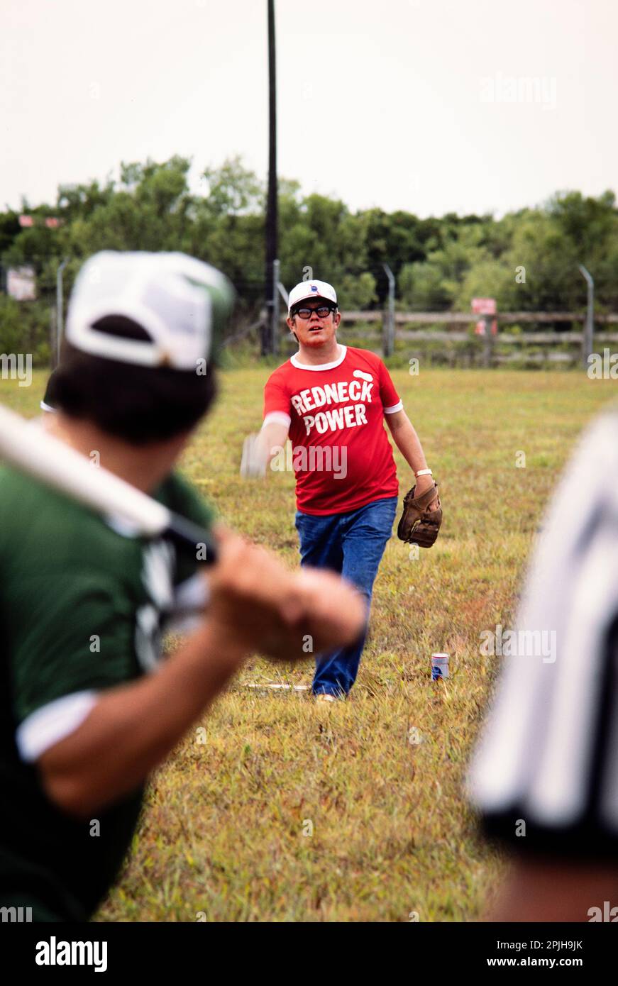 President Jimmy Carter plays softball in Plains, Georgia Stock Photo ...