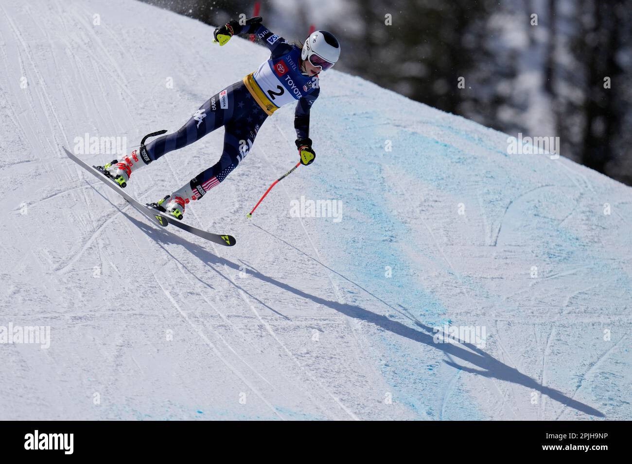 Liv Moritz competes in the women's super-G ski race during the U.S ...
