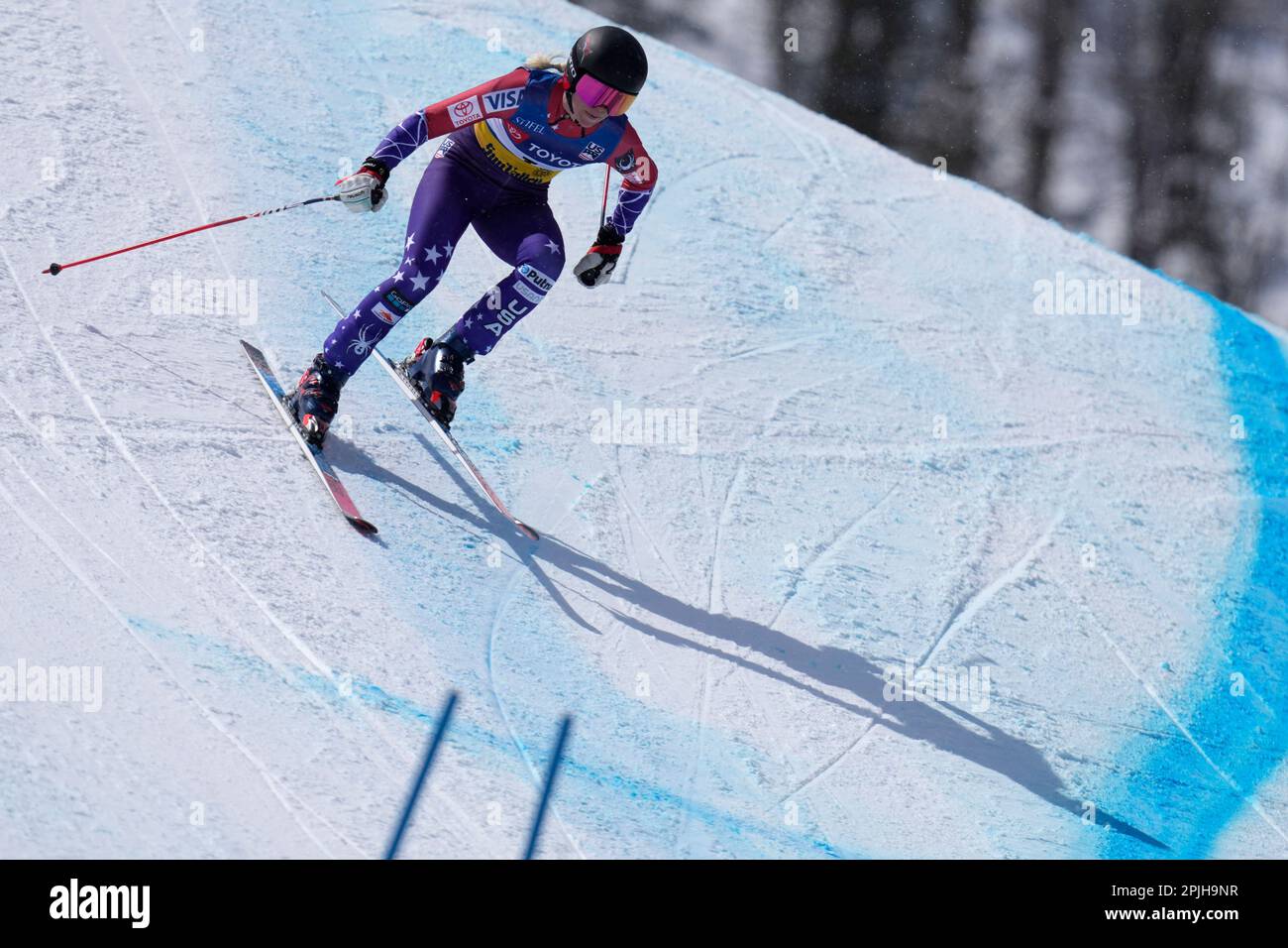 Cheyenne Brown competes in the women's super-G ski race during the U.S ...