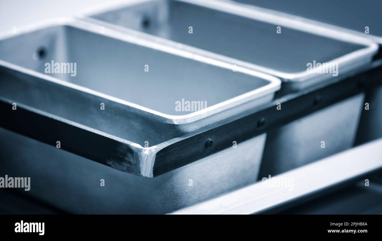 industrial production of bakery products on an assembly line ...