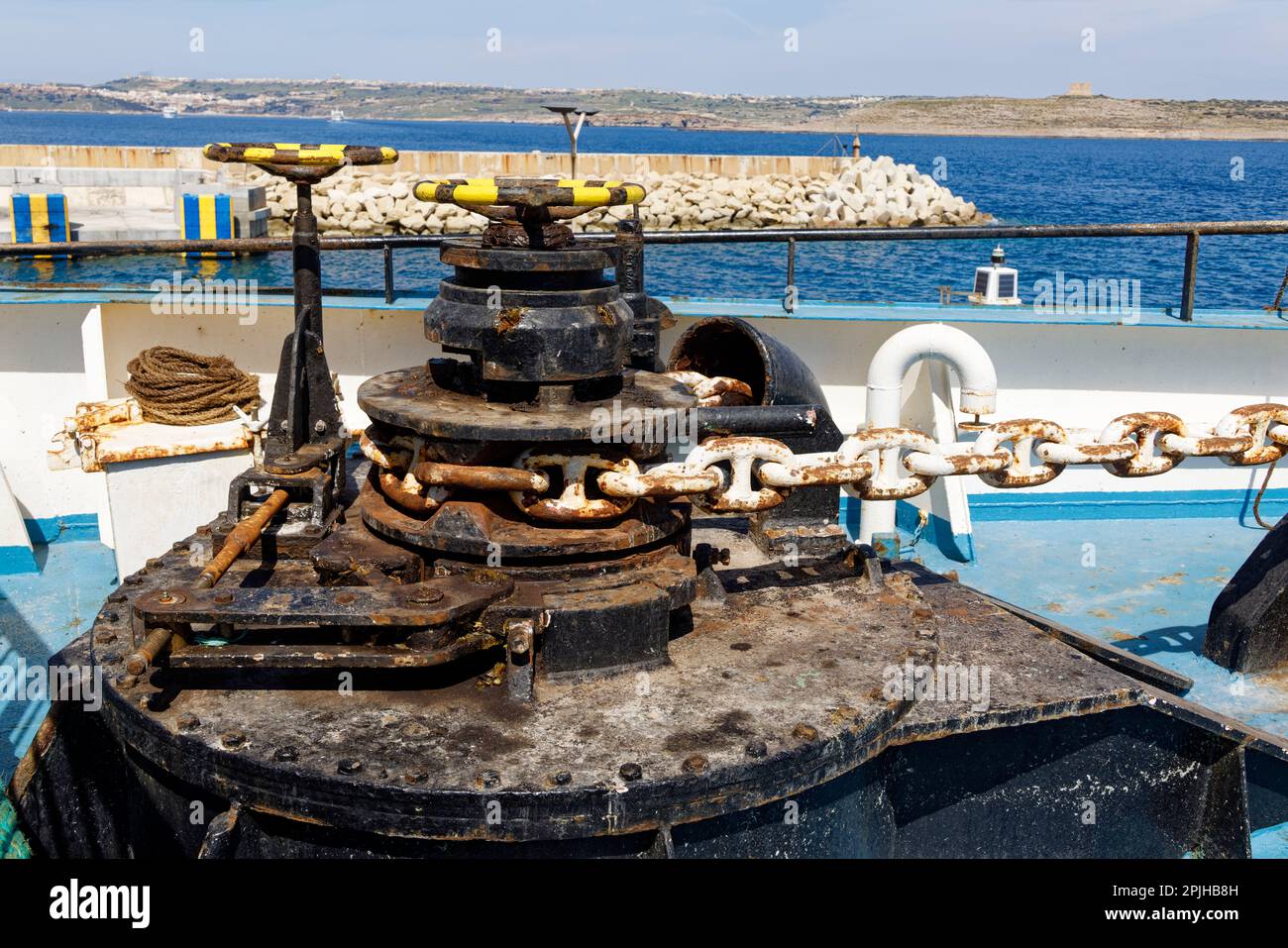 Gozo Channel, Malta. 22nd Mar, 2023. Gozo Channel Line ferry crosses ...