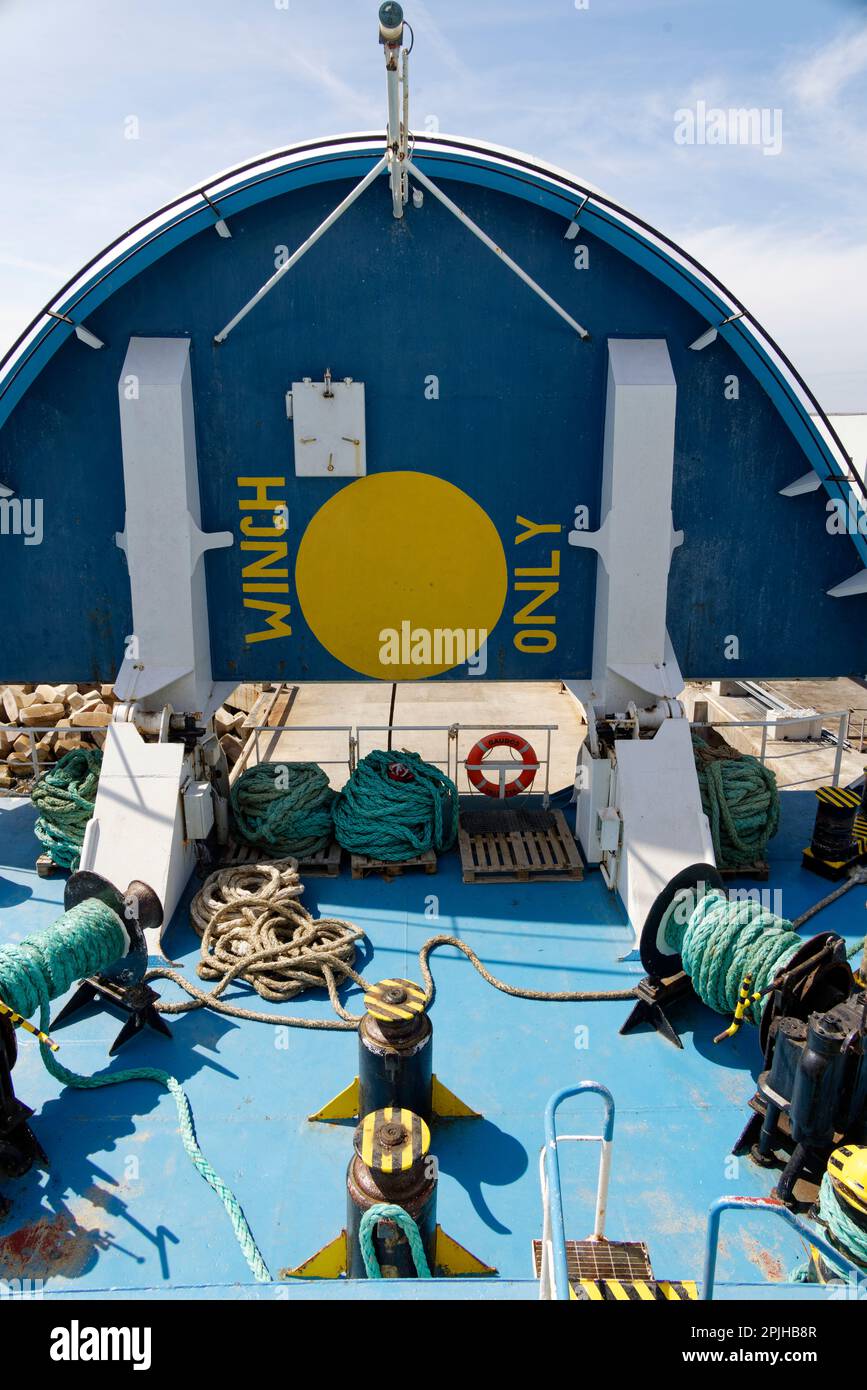 Gozo Channel, Malta. 22nd Mar, 2023. Gozo Channel Line ferry crosses ...